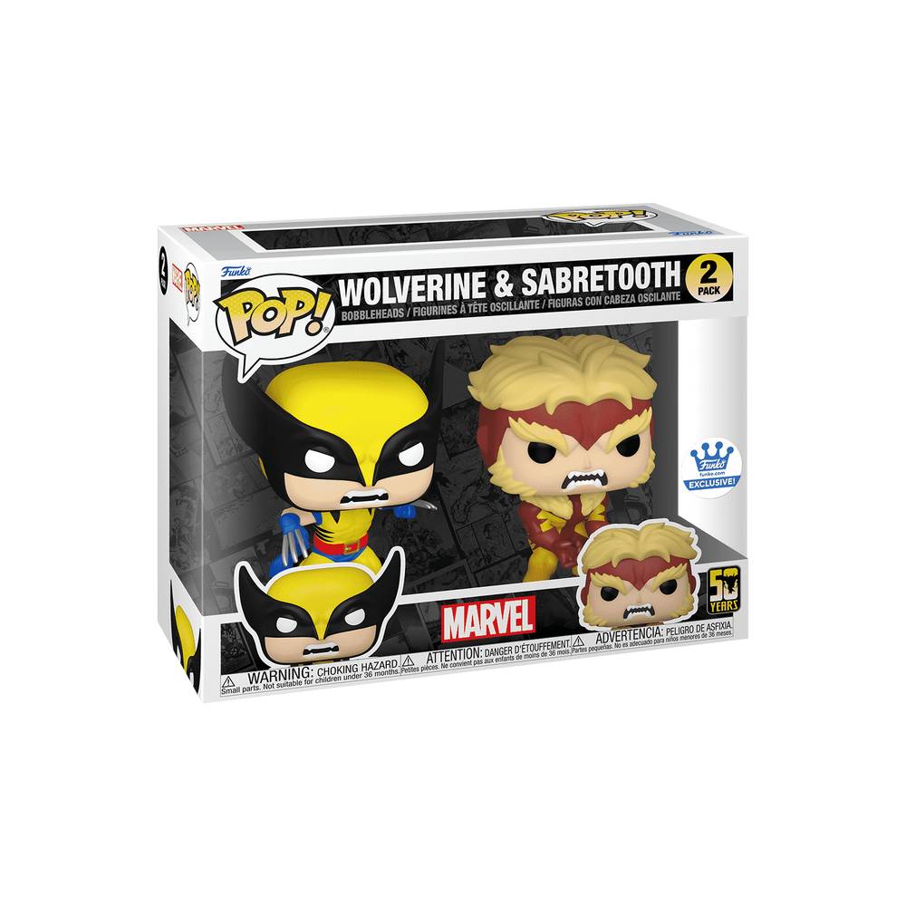 Wolverine & Sabretooth 2-Pack (Marvel) Funko Pop! – CISEMU – Funko POP